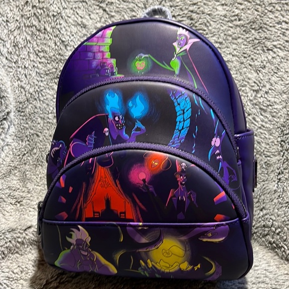 Loungefly | Other | Disney Villain Purple Mini Backpack | Poshmark